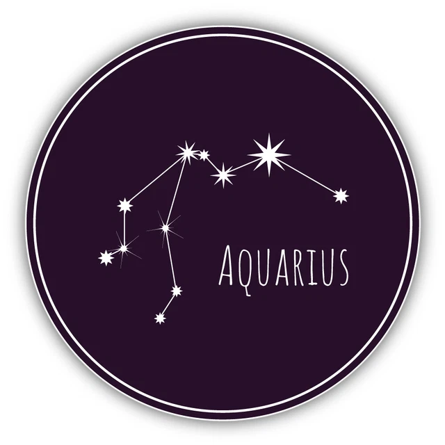 DOPASTICKER Aquarius Zodiac Sign Constellation Sticker Phone Water ...