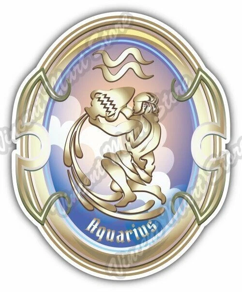 DOPASTICKER Aquarius Zodiac Sign Horoscope Astrology Car Sticker Decal ...