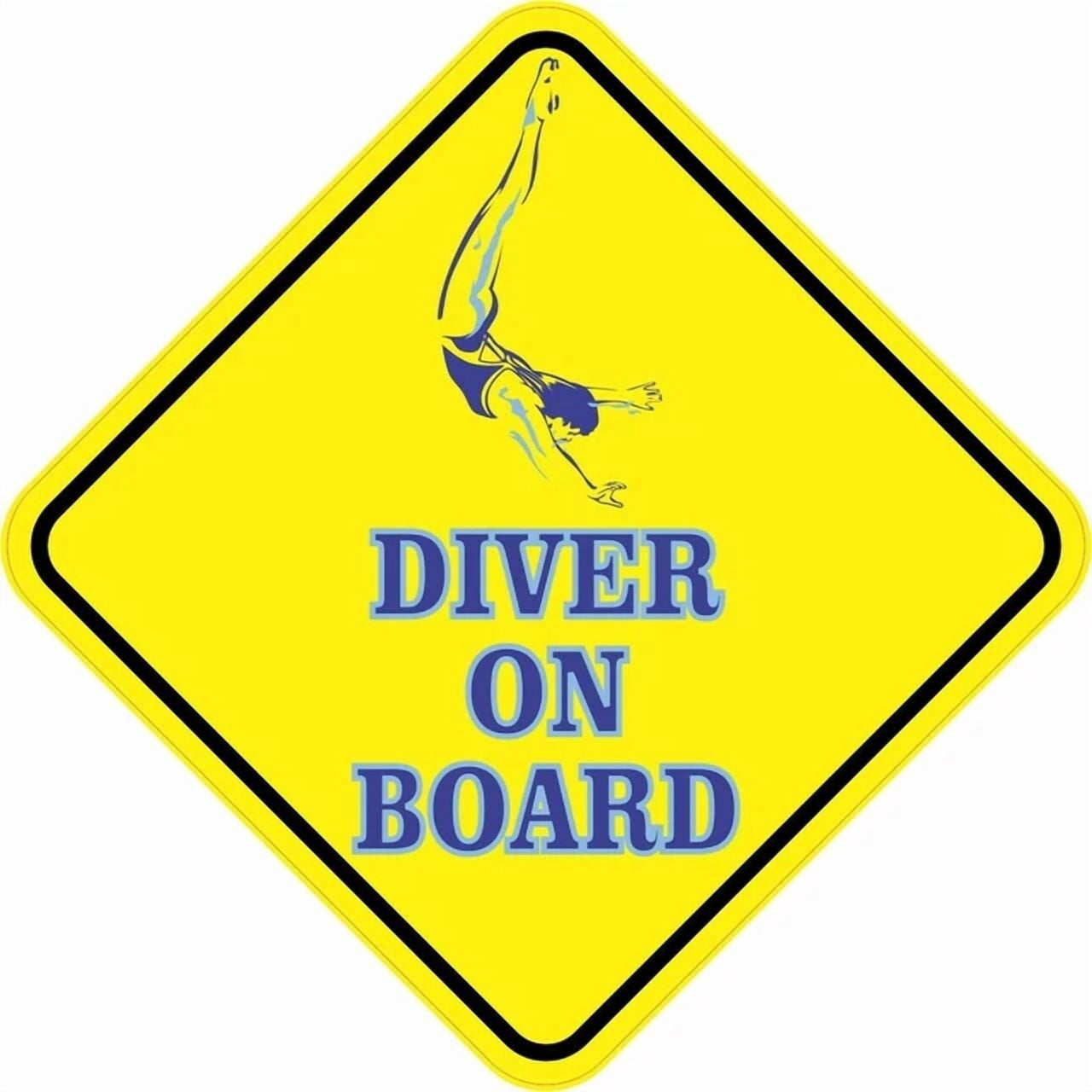 DOPASTICKER Aquatic Diver On Board Sticker Phone Sticker, Latop Sticker ...