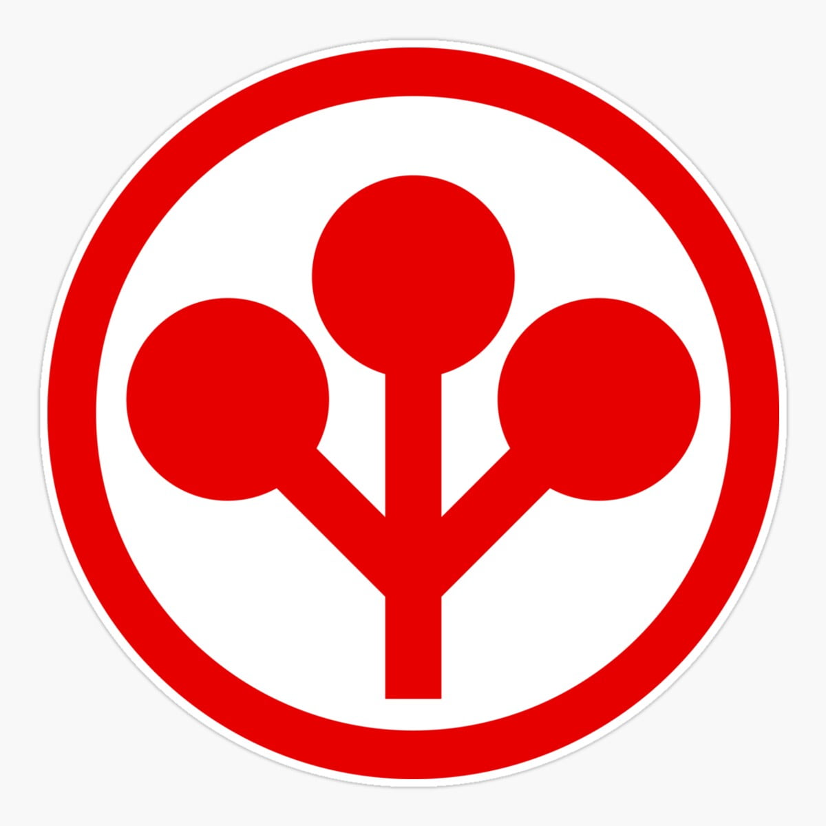 DOPASTICKER Arasaka Logo (Red) (No Text) Sticker, Phone Sticker Car ...