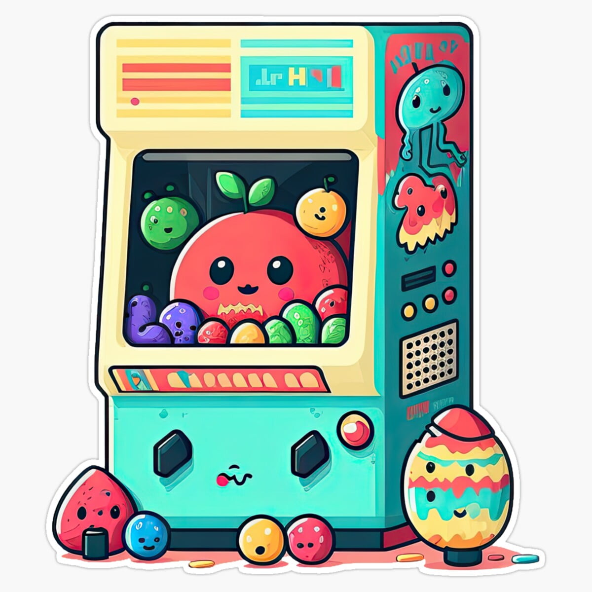 DOPASTICKER Arcade Claw Machine Sticker, Phone Sticker Water Bottle ...