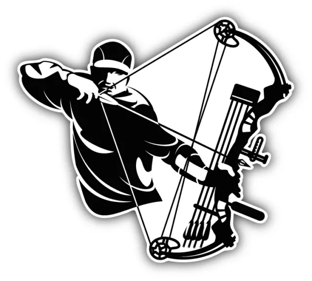 DOPASTICKER Archer Silhouette Car Sticker Phone Decal Water Bottle ...