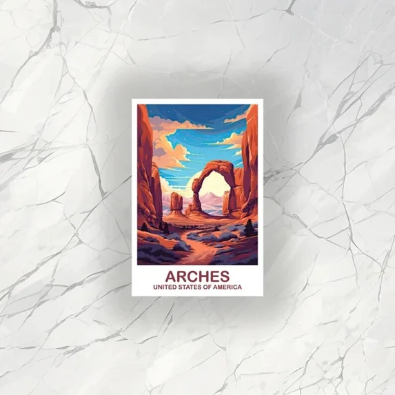 DOPASTICKER Arches National Park Travel Sticker Scenic National Park ...