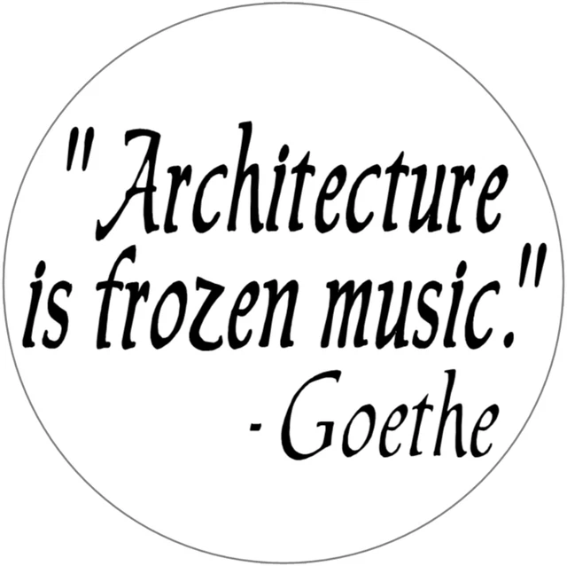 DOPASTICKER Architecture Is Frozen Music Goethe Sticker Phone Decal ...
