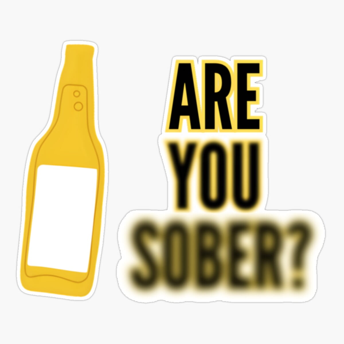 DOPASTICKER Are You Sober? Pic Sticker, Phone Sticker Water Bottle ...