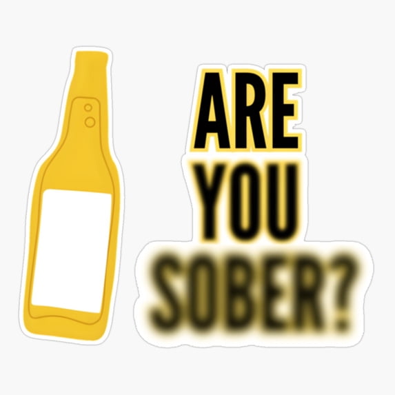 DOPASTICKER Are You Sober? Pic Sticker, Phone Sticker Water Bottle ...
