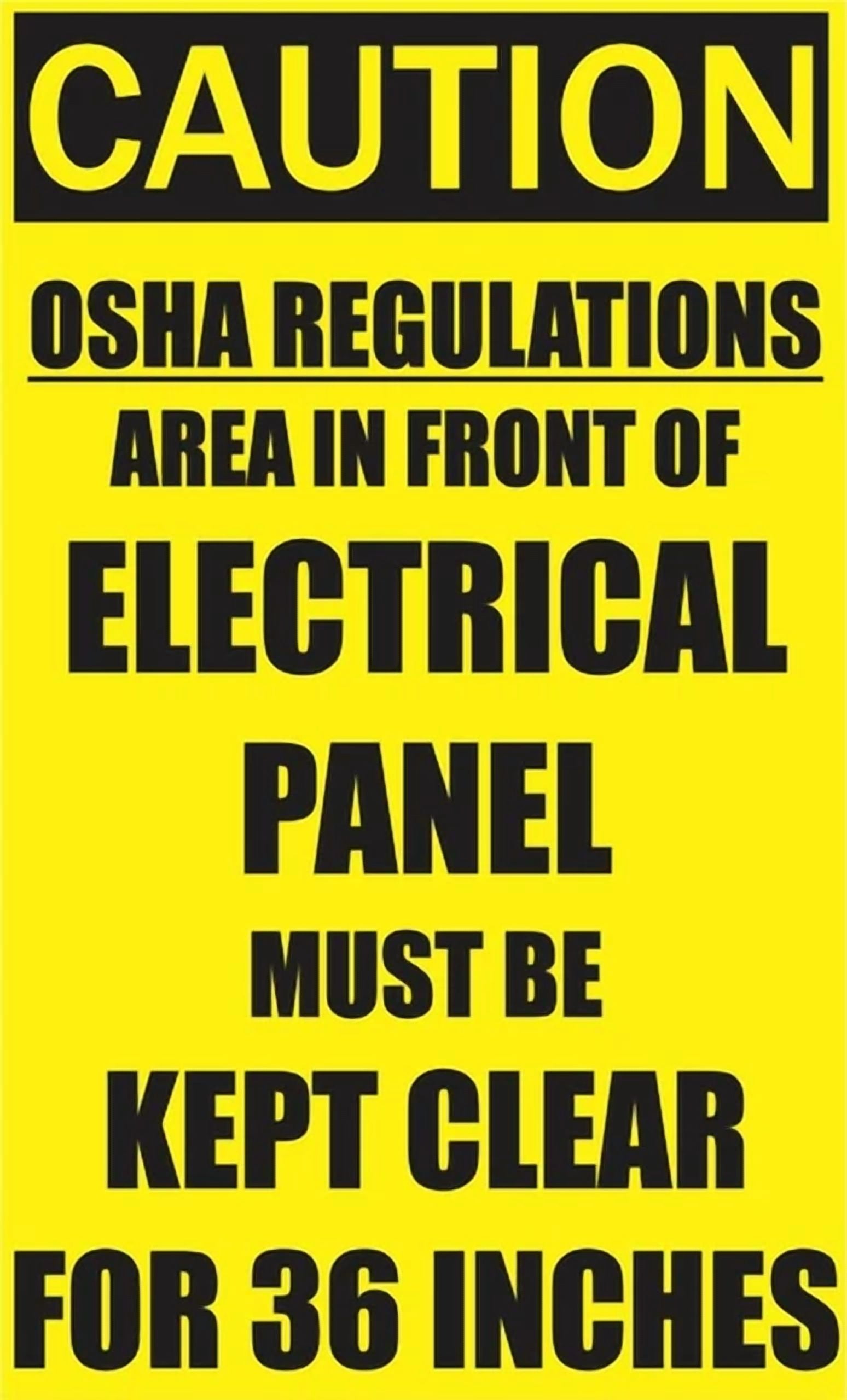 DOPASTICKER Area In Front Of Electrical Panel Must Be Kept Clear ...