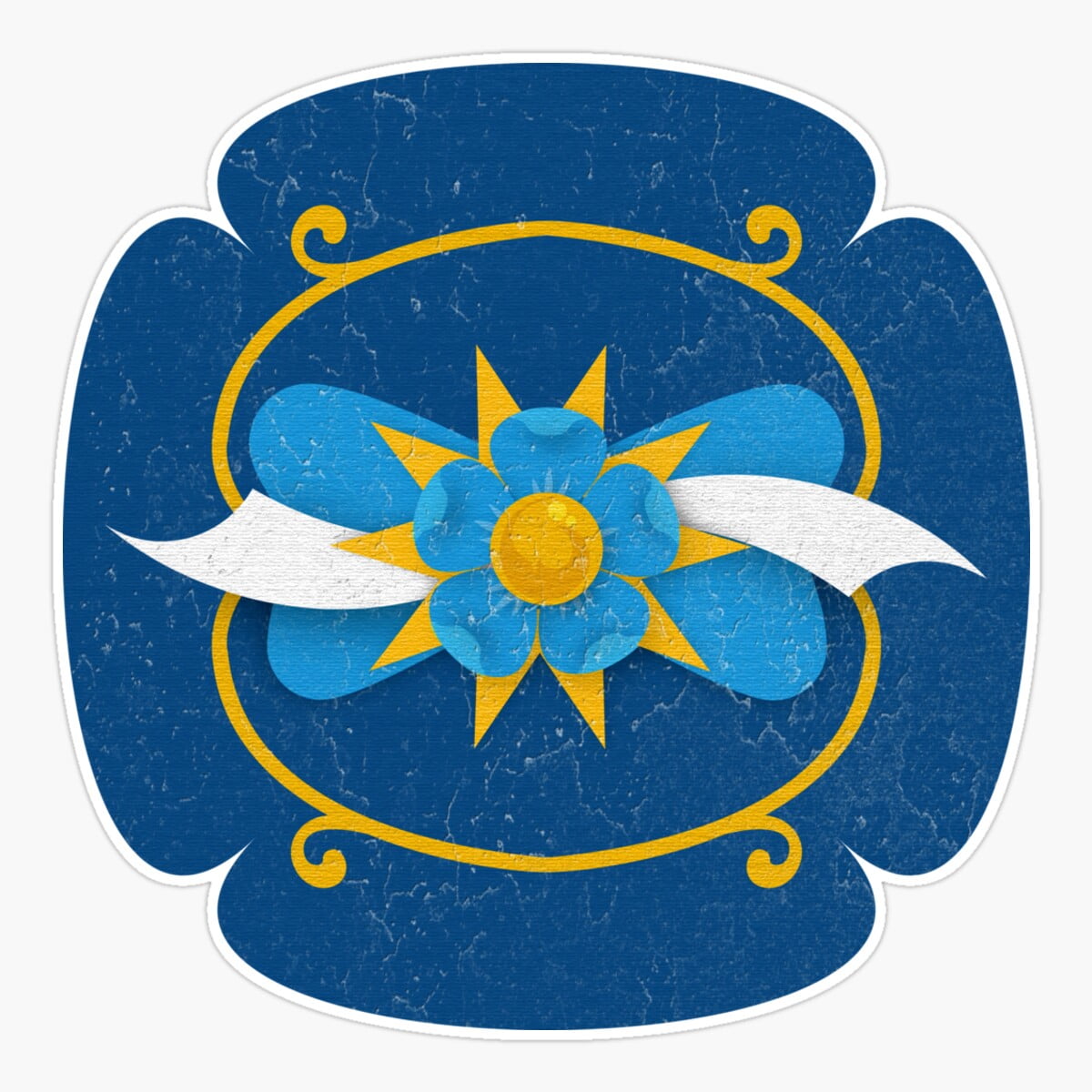 DOPASTICKER Argentina Flag Gold Sun And Blue Flower Fileteado Porteã±O ...