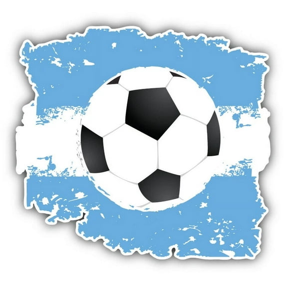 DOPASTICKER Argentina Flag Soccer Ball Car Bumper Sticker Decal Gift ...