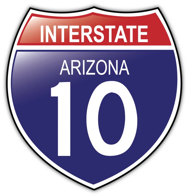 DOPASTICKER Arizona 10 Usa Interstate Shield Sticker Decal Phone Decal ...