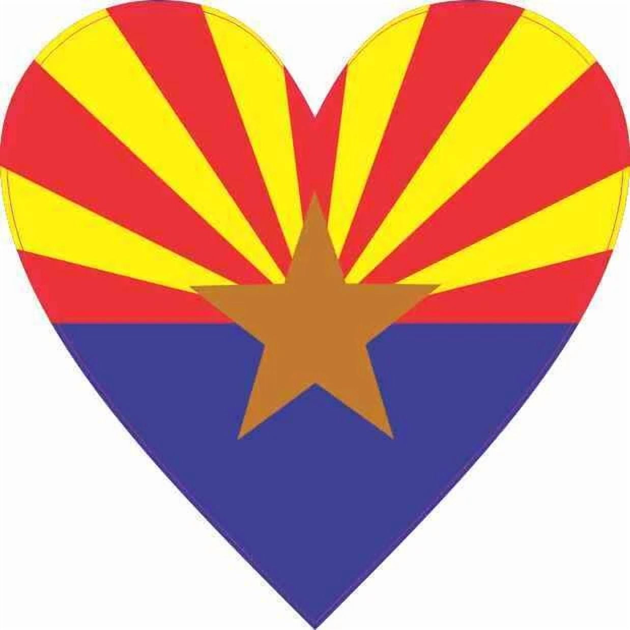 DOPASTICKER Arizona Flag Heart Sticker Car State Cup Sticker Phone ...