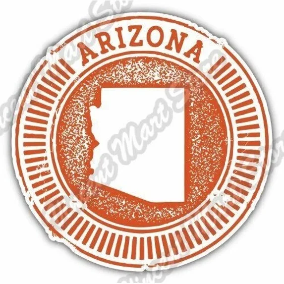 DOPASTICKER Arizona State Usa Grunge Retro Car Sticker Decal Phone ...