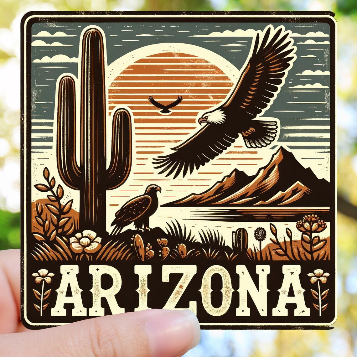 DOPASTICKER Arizona Sticker State Sticker Desert Sticker Phoenix ...