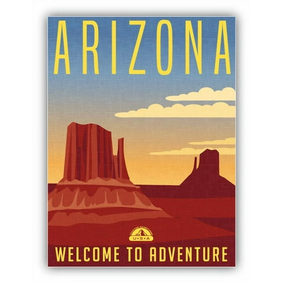DOPASTICKER Arizona Usa State Adventure Sticker Decal Phone Decal Water ...