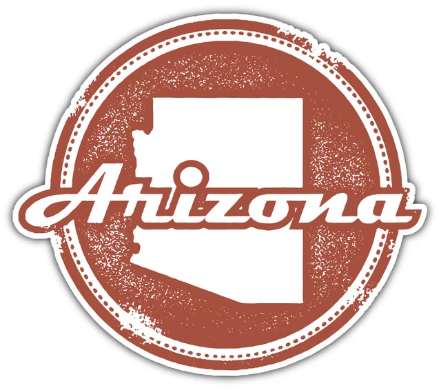 DOPASTICKER Arizona Usa State Grunge Badge Sticker Decal Phone Decal ...