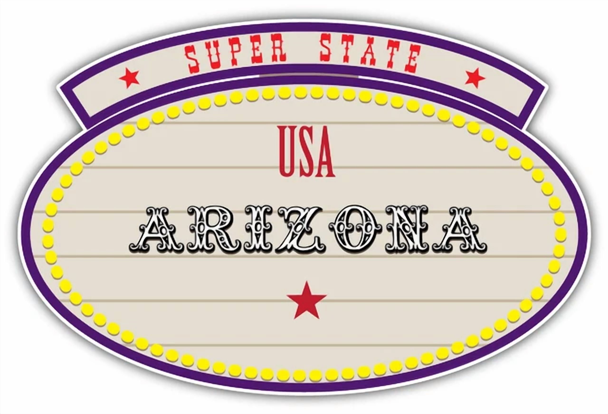 DOPASTICKER Arizona Usa Super State Retro Badge Sticker Decal Phone ...
