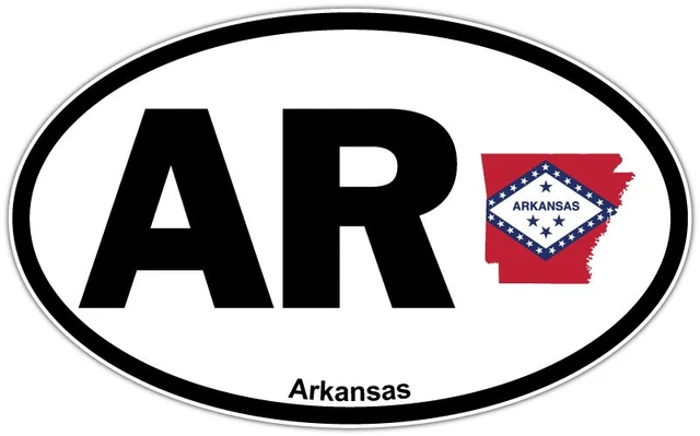 DOPASTICKER Arkansas Us State Usa America Oval Car Window Sticker Decal ...