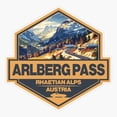 DOPASTICKER Arlberg Pass Austria Travel Art Badge Sticker, Phone ...