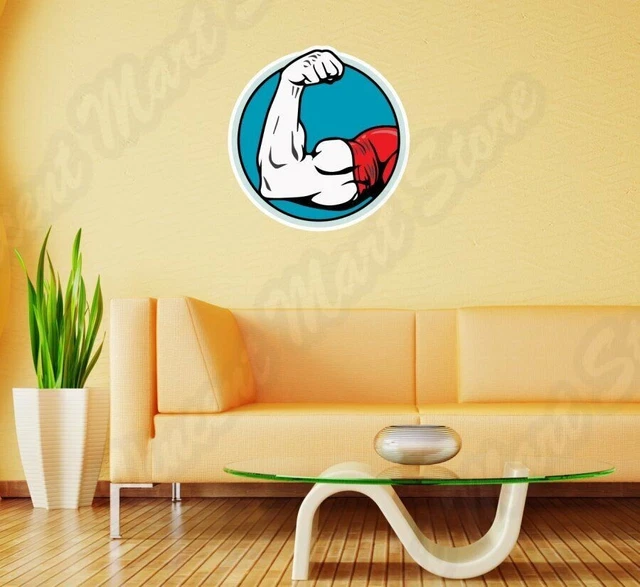 DOPASTICKER Arm Wrestling Biceps Strong Arms Wall Sticker Room Interior ...