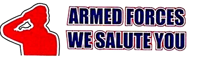 DOPASTICKER Armed Forces We Salute You Sticker Phone Decal Water Bottle ...