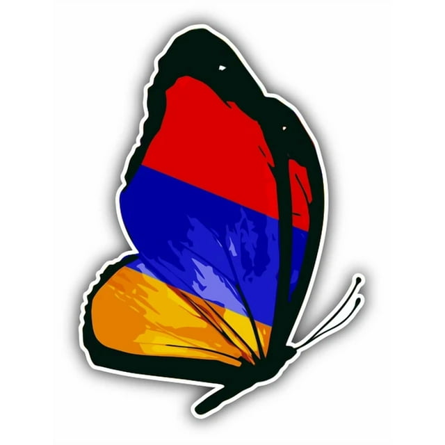 DOPASTICKER Armenia Flag Butterfly Sticker Decal Phone Decal Water ...