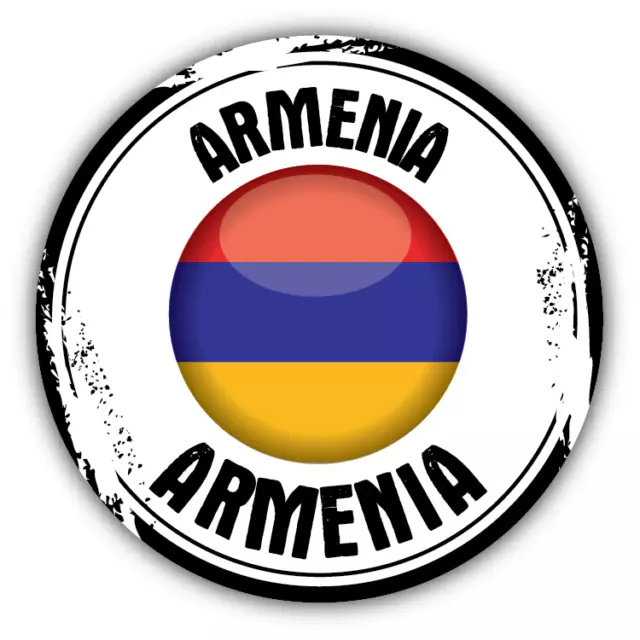 DOPASTICKER Armenia Flag Grunge Stamp Sticker Decal Phone Decal Water ...