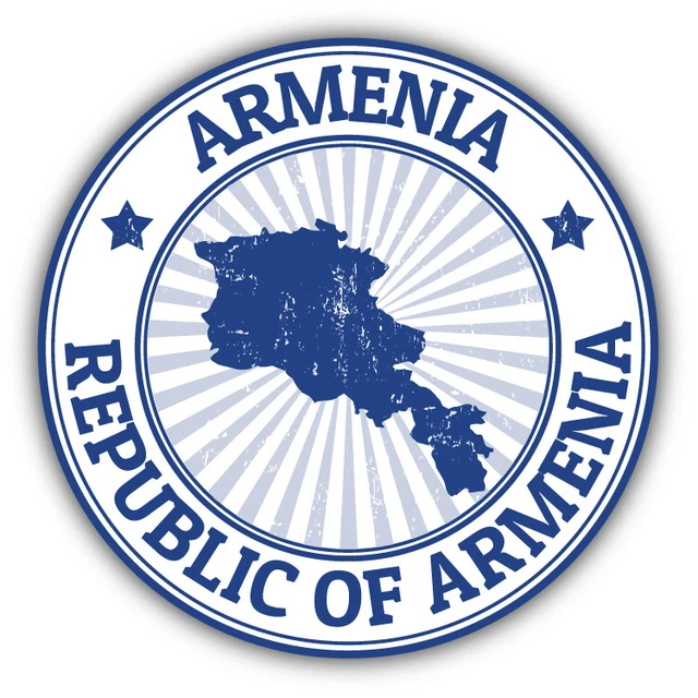 DOPASTICKER Armenia Flag Grunge Sticker Decal Phone Decal Water Bottle ...