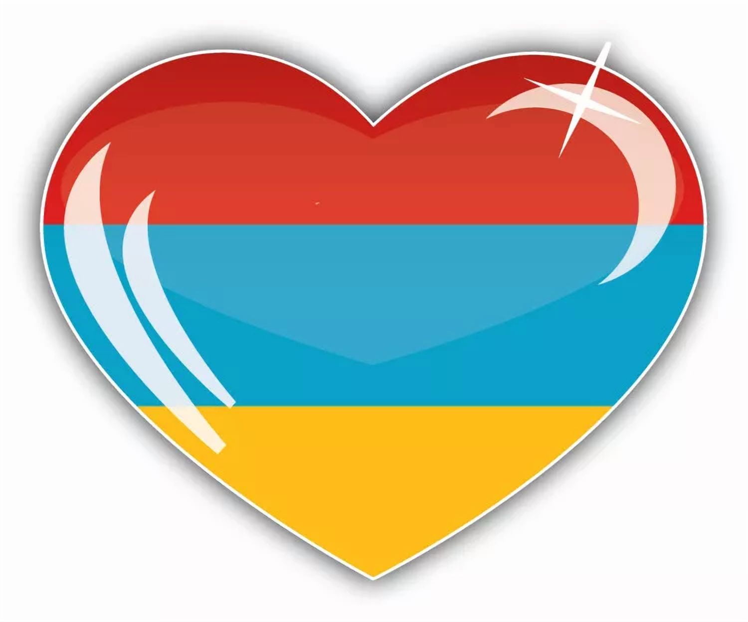 DOPASTICKER Armenia Flag Heart Car Bumper Sticker Decal Gift You ...