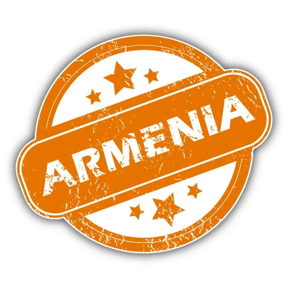 DOPASTICKER Armenia Grunge Rubber Sticker Decal Phone Decal Water ...