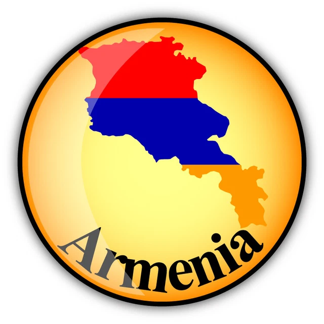 DOPASTICKER Armenia Map Flag Sticker Decal Phone Decal Water Bottle ...