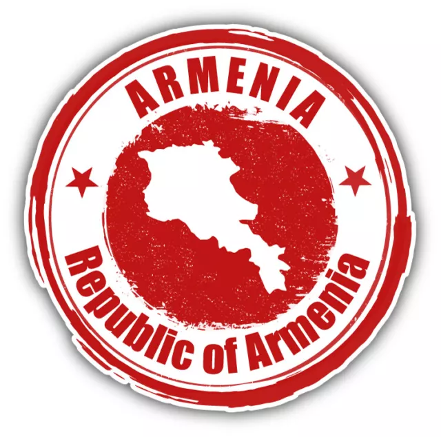 DOPASTICKER Armenia Map Grunge Rubber Sticker Decal Phone Decal Water ...
