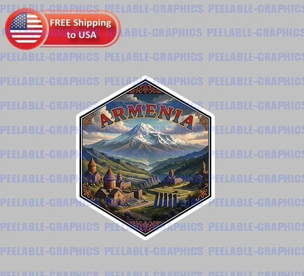 DOPASTICKER Armenia Souvenir Sticker Travel Luggage Sticker Phone ...