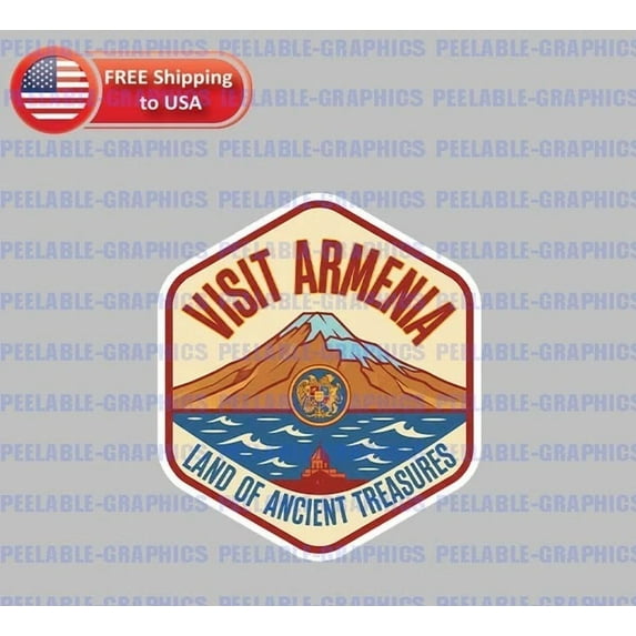 DOPASTICKER Armenia Souvenir Sticker Travel Luggage Sticker Phone ...