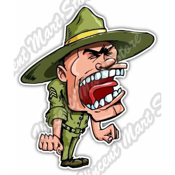 DOPASTICKER Army Drill Sergeant Military Soldier Gift Car Sticker Decal ...