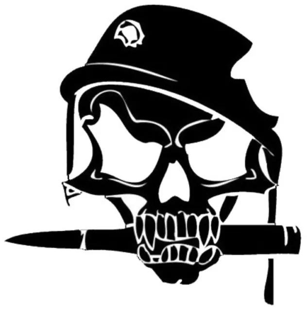 DOPASTICKER Army Skull With And Bullet Sticker Phone Decal Water Bottle ...