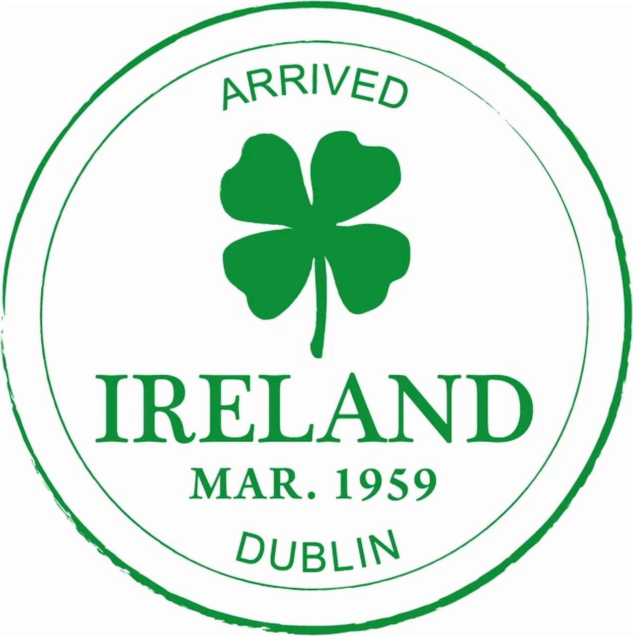 DOPASTICKER Arrived Ireland Round Sticker Decal Phone Decal Water ...