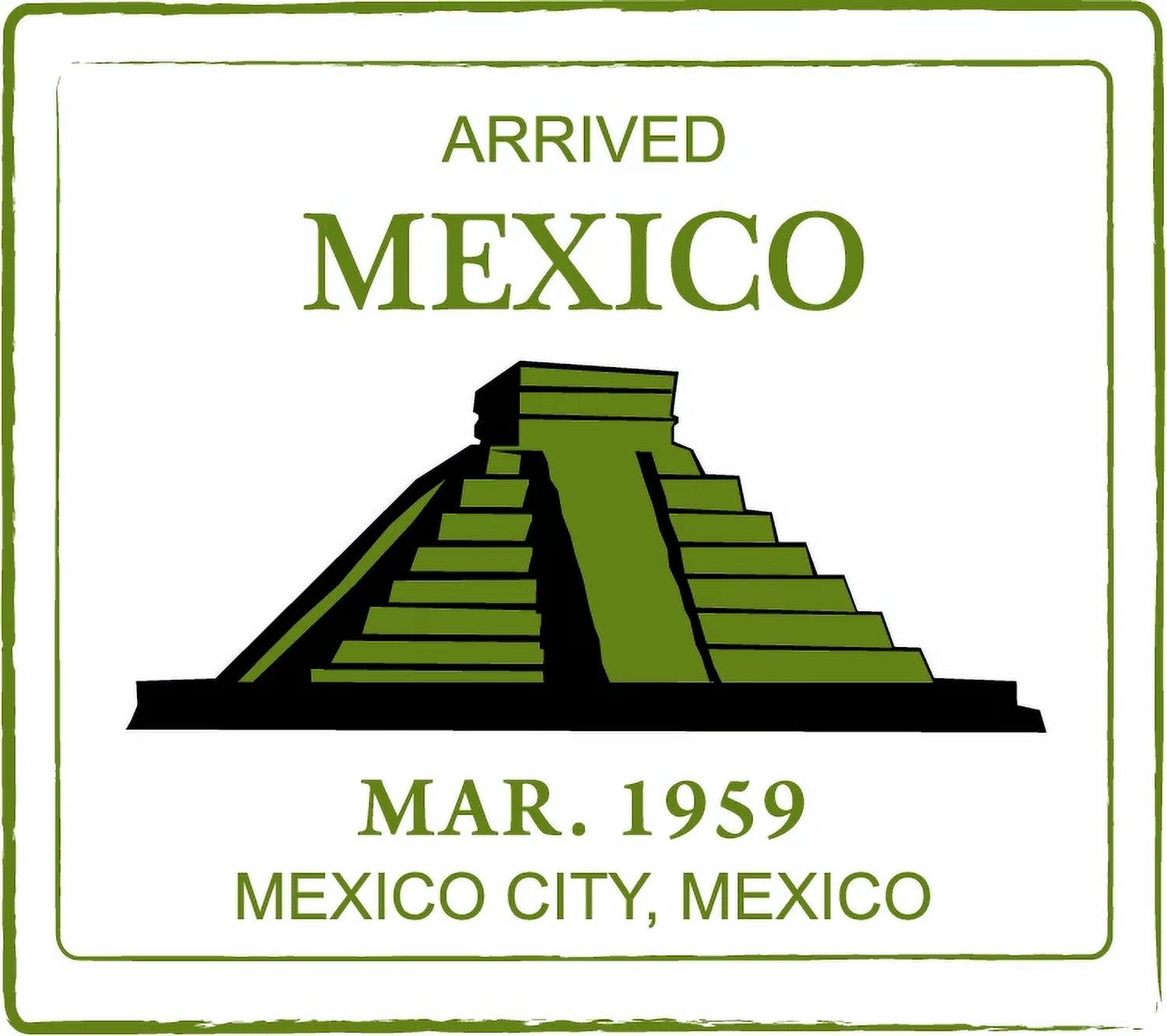 DOPASTICKER Arrived Mexico Square Car Bumper Sticker Decal Gift You ...