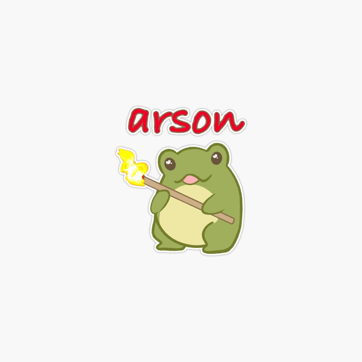 DOPASTICKER Arson Froggie Sticker, Phone Sticker Car Stickers, Birthday ...
