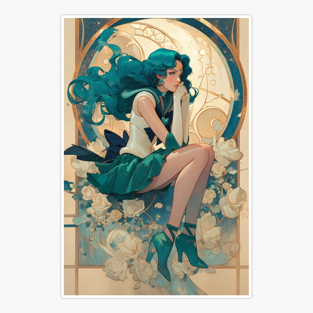 DOPASTICKER Art Nouveau Guardian Sticker, Phone Sticker Car Stickers ...