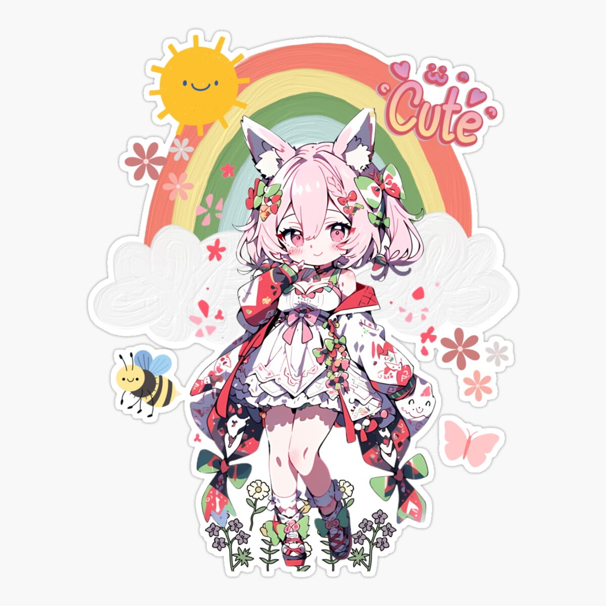 DOPASTICKER Arth, Chibi, Kawai, Cute Sticker, Phone Sticker Car ...