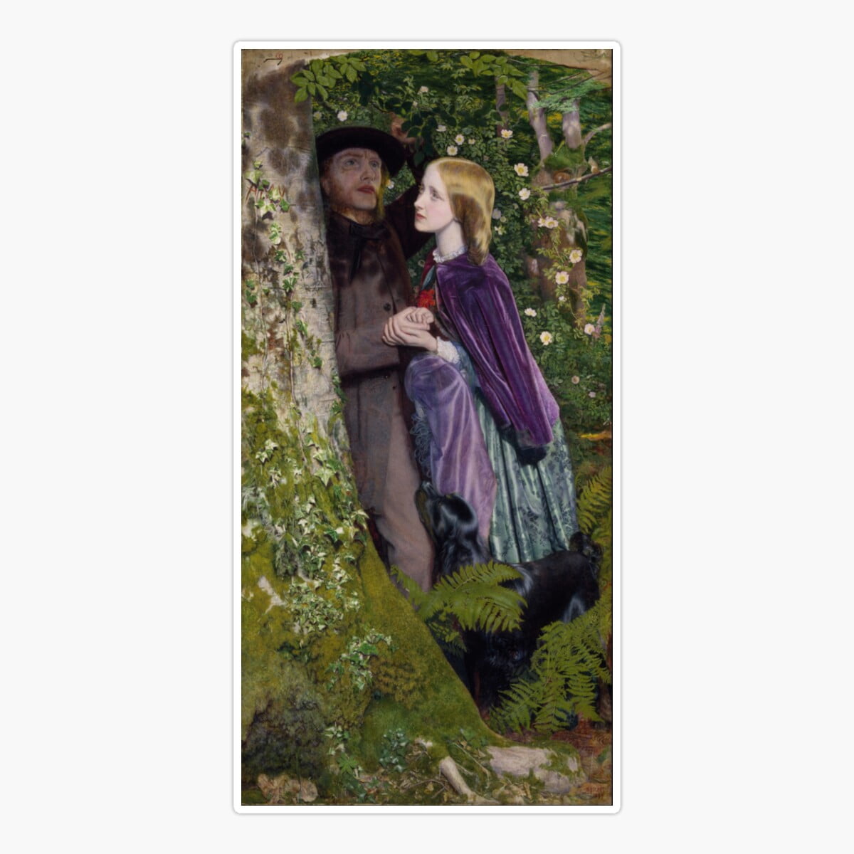 DOPASTICKER Arthur Hughes, The Long Engagement 1854, 1859 Sticker ...