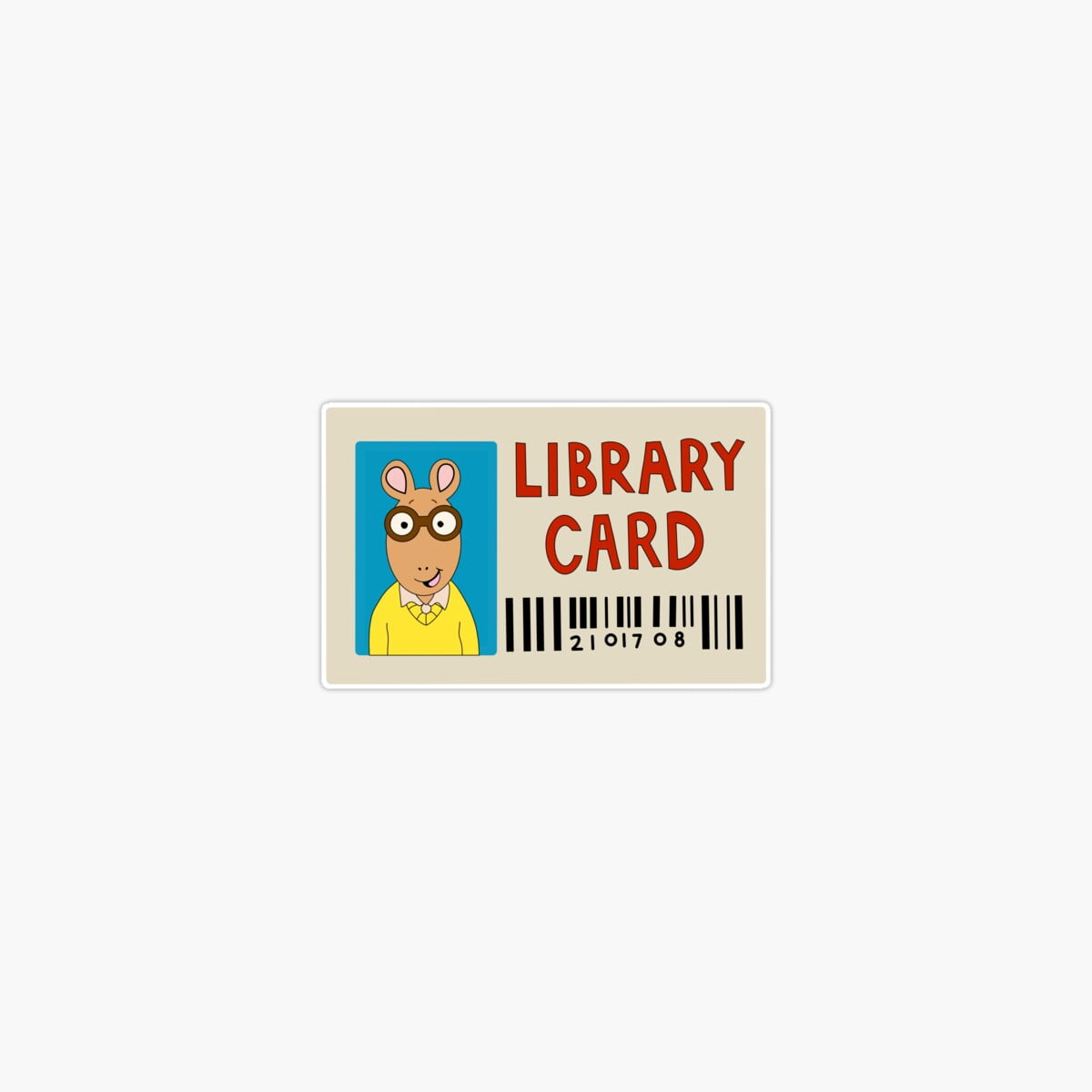 DOPASTICKER Arthur Library Card Sticker, Phone Sticker Water Bottle ...