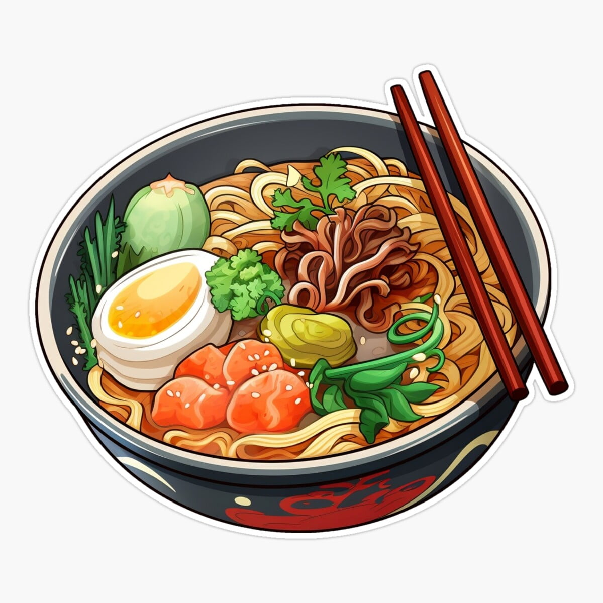 DOPASTICKER Asian Dish Sticker, Phone Sticker Car Stickers, Birthday ...