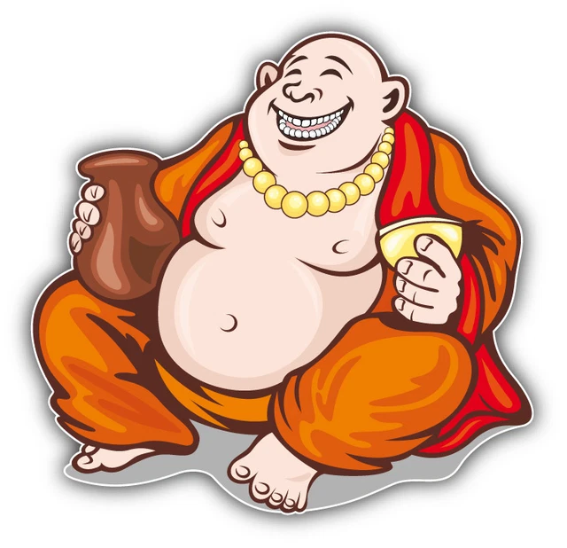 DOPASTICKER Asian Monk Cartoon Sticker Decal Phone Decal Water Bottle ...