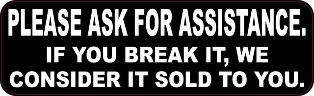 DOPASTICKER Ask For Assistance Sticker Phone Sticker, Latop Sticker ...