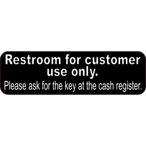 DOPASTICKER Ask For Key Restroom For Customer Use Only Sticker Business ...
