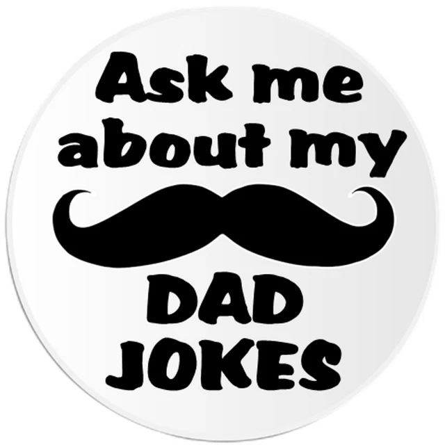 DOPASTICKER Ask Me About My Dad Sticker, Mustache Father Phone Decal ...