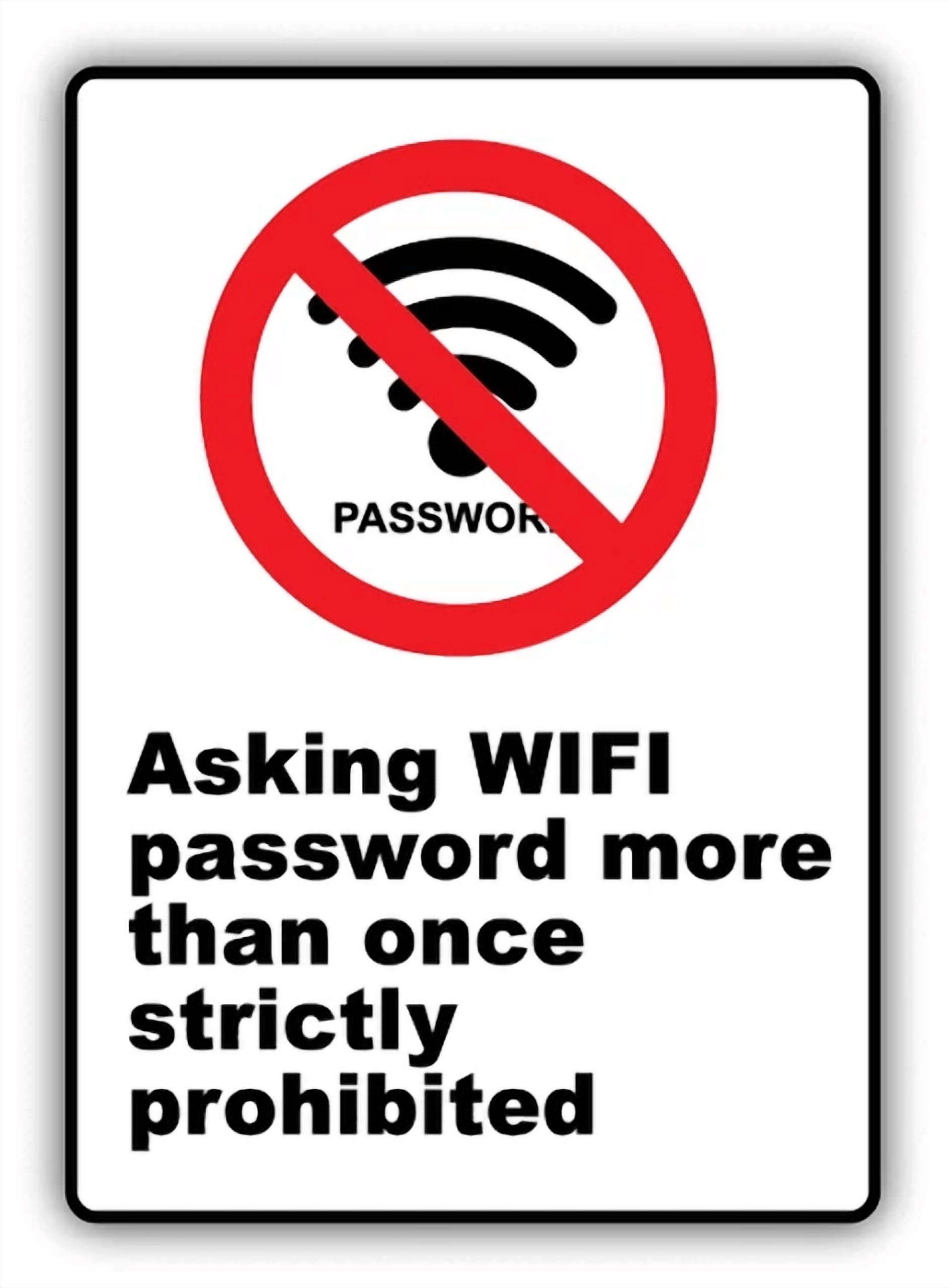 DOPASTICKER Asking Wi Fi Pasword Ban Stop Sign Sticker Decal Phone ...