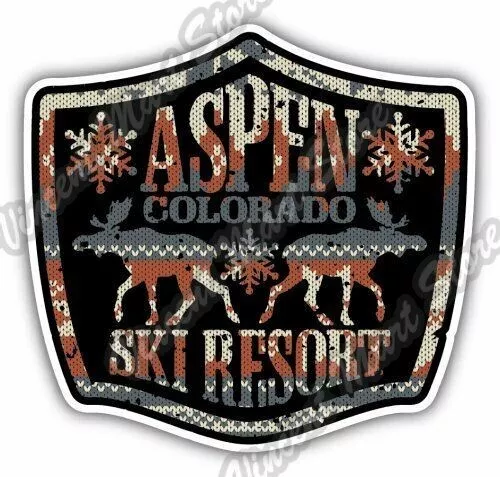 DOPASTICKER Aspen Colorado Ski Resort Sweater Pattern Window Sticker ...