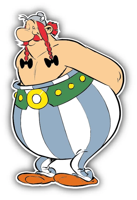 DOPASTICKER Asterix Obelix Cartoon Standing Car Sticker Phone Decal ...